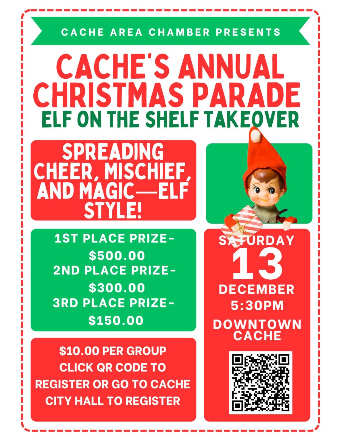 Cache Area Chamber's Annual Christmas Parade-December 13th - City of Cache